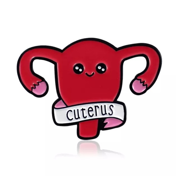 Jewelry | 63 Cuterus Uterus Feminist Enamel Pin | Poshmark
